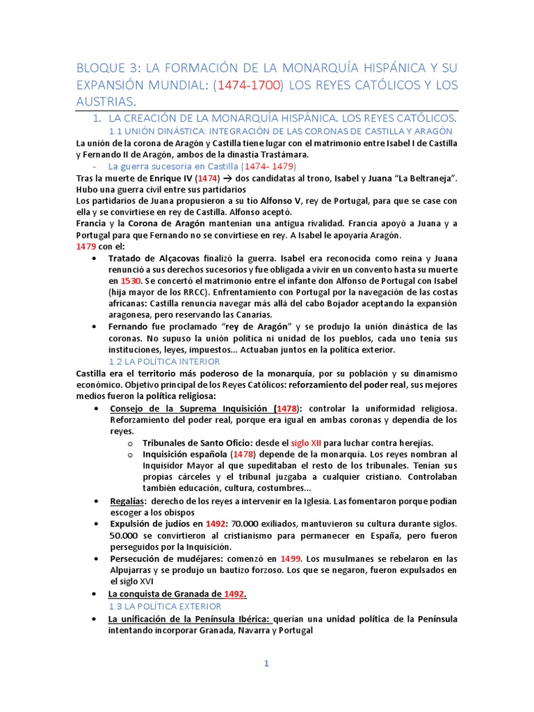 Reyes Católicos y Carlos I | PDF | Imperio español | España