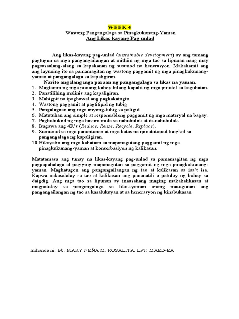 Notes ESP Week 4 | PDF