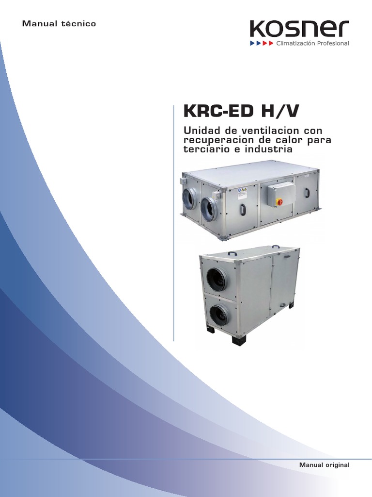 Manual Tecnico (ES) - Recuperador de Calor Kosner KRC 5 ED BP-PH-SV ...