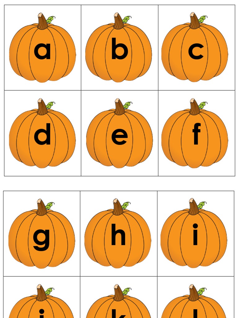 Alphabet Pumpkin Matching | PDF