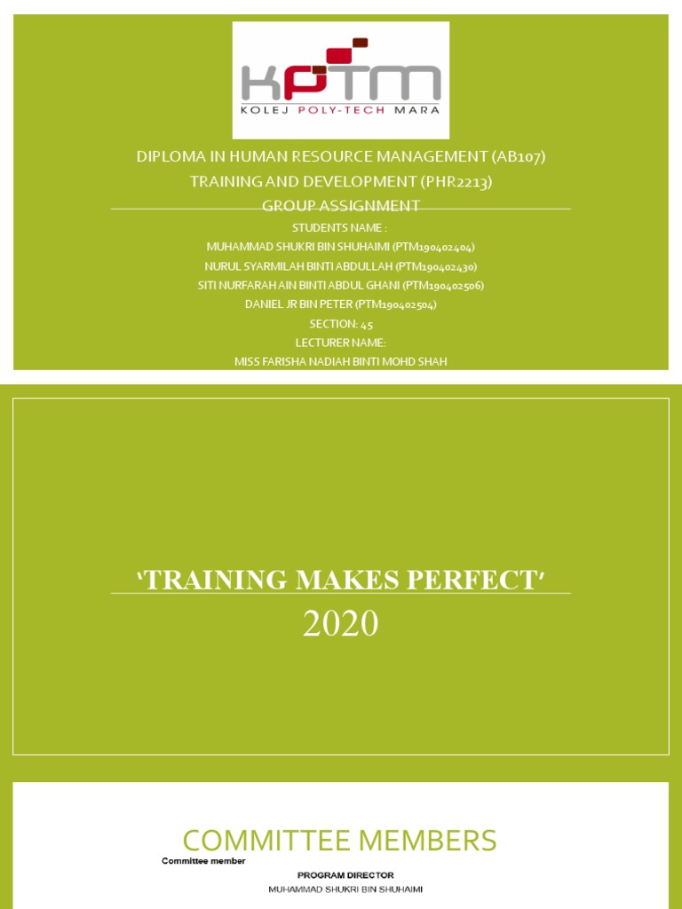 Group Assignment Proposal Presentation PHR2213 | Download Free PDF | Leadership | Cognitive Science