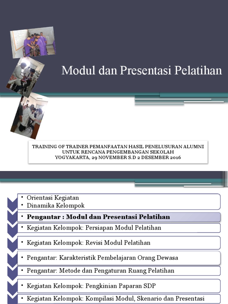 Modul Dan Presentasi Pelatihan | PDF | Seni | Pengembangan Diri
