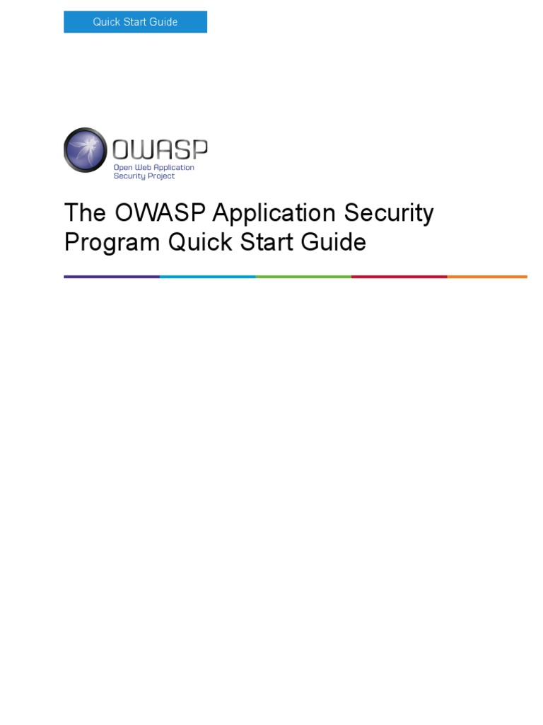 OWASP Quick Start Guide | PDF | Vulnerability (Computing) | Computer Security