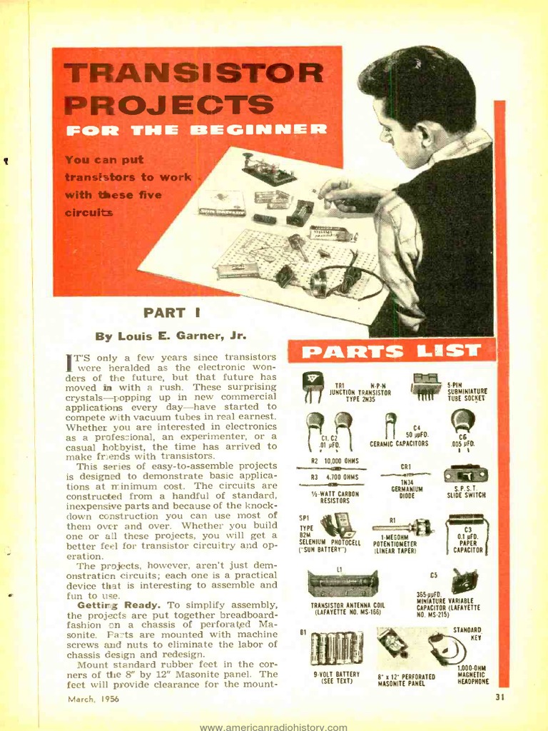Transistor Projects L E Garner | Download Free PDF | Relay | Transistor