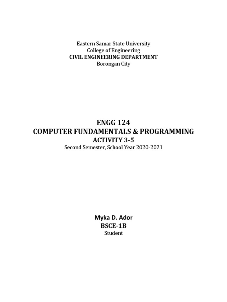 Myka Ador | PDF | Programming Language | Computer Programming