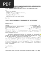 Manufacturer's Authorisation Form | PDF