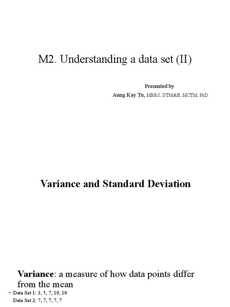 M2 Understanding A Data Set Ii Pdf Skewness Mode Statistics