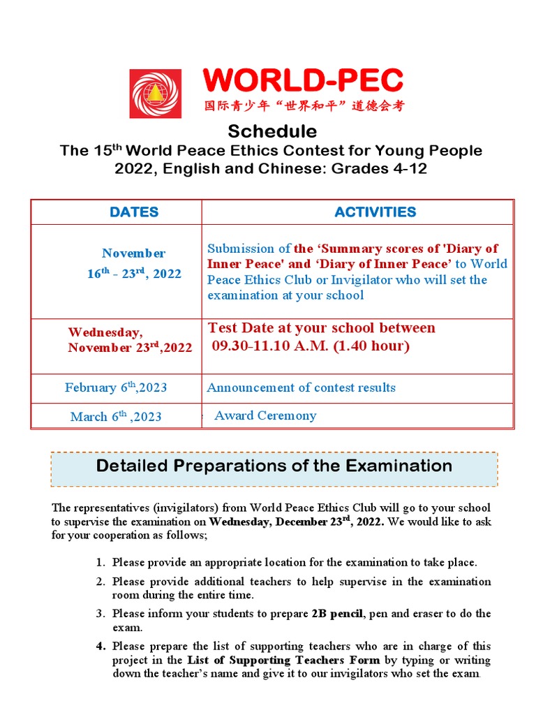 World-PEC - How To SEND The Diary's Score 2022 | PDF | Test (Assessment)
