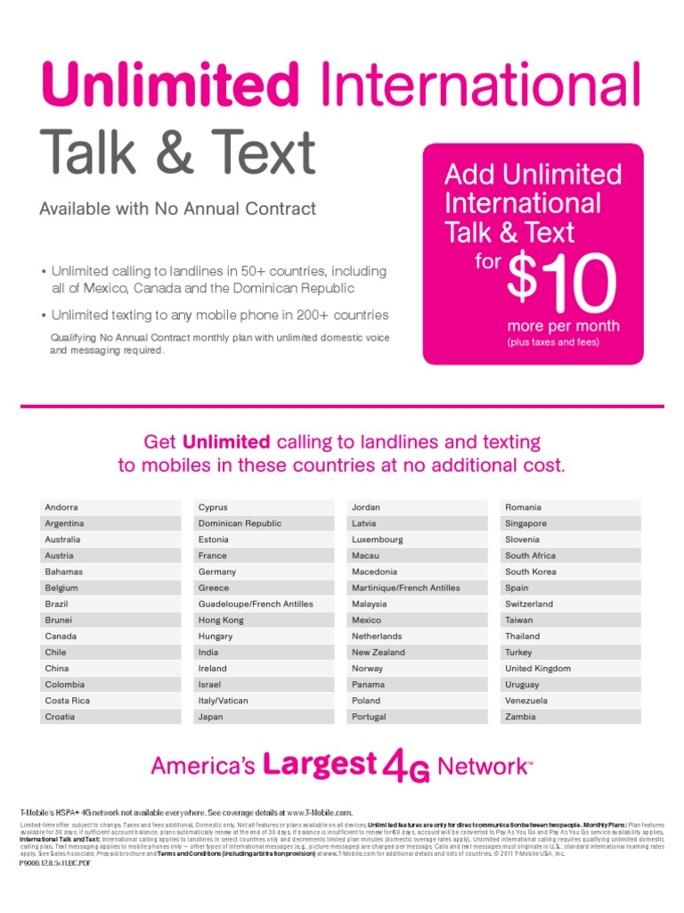 Talk & Text: Unlimited International | PDF | Business