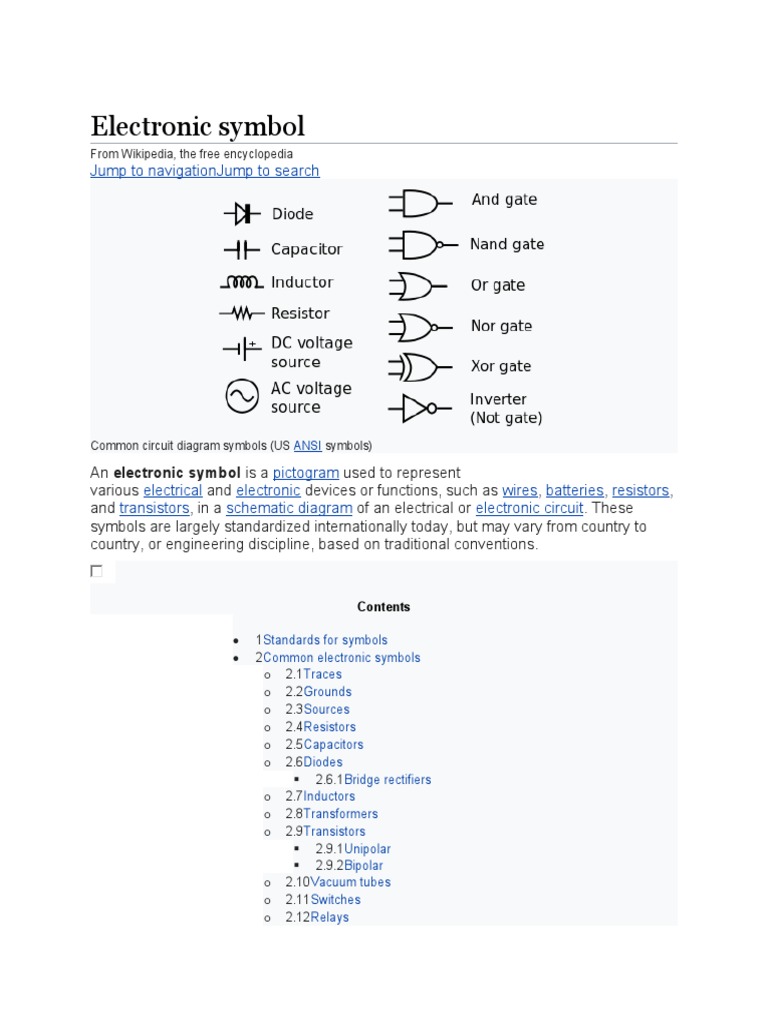 Electronic Symbol | PDF | Field Effect Transistor | Transistor