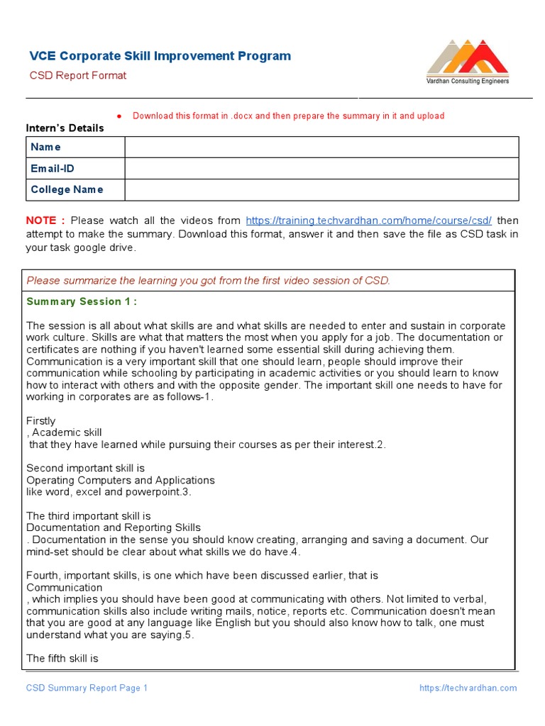 CSD Task Format | PDF | Communication | Behavior Modification