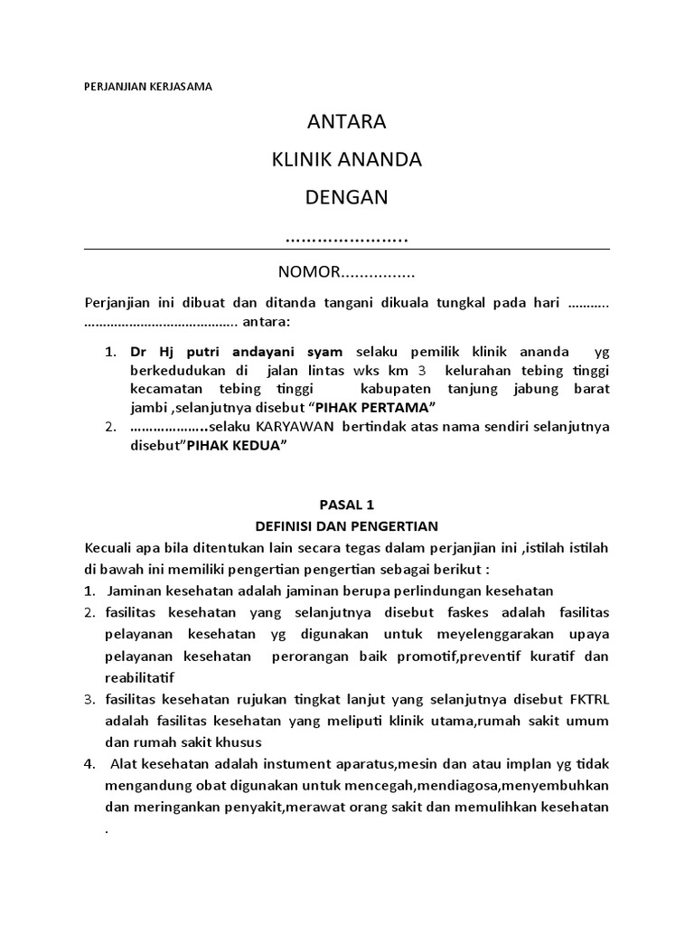 PKS Karyawan Klinik Ananda | PDF