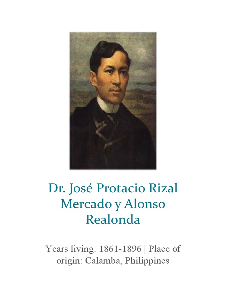 José Protacio Rizal Mercado y Alonso Realonda | PDF