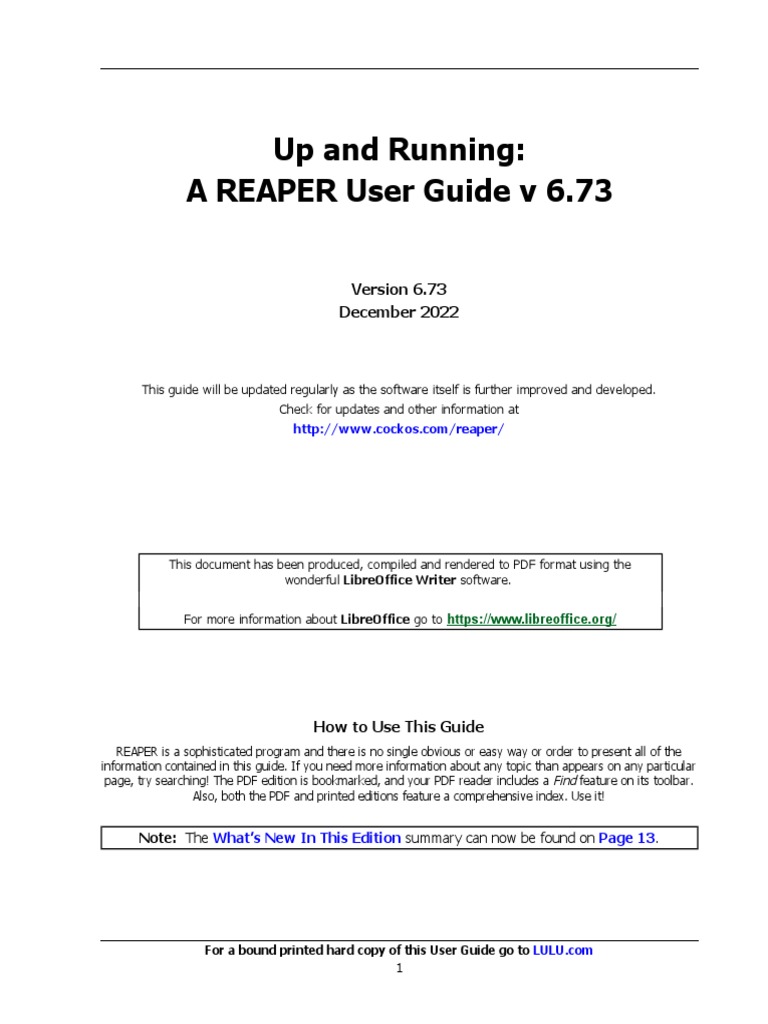 Reaper Guide | PDF | Computer File | Microsoft Windows