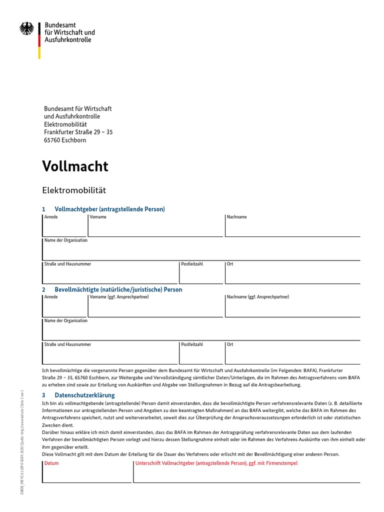 Emob Vollmacht | PDF