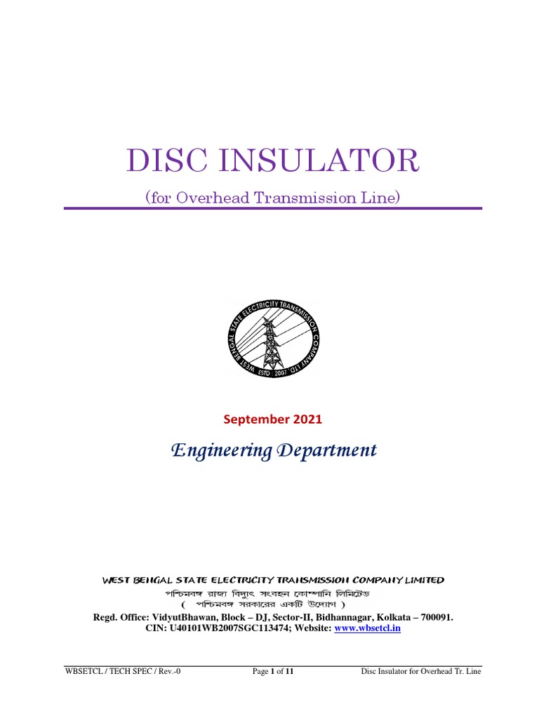 Disc Isulator | PDF | Insulator (Electricity) | Specification ...