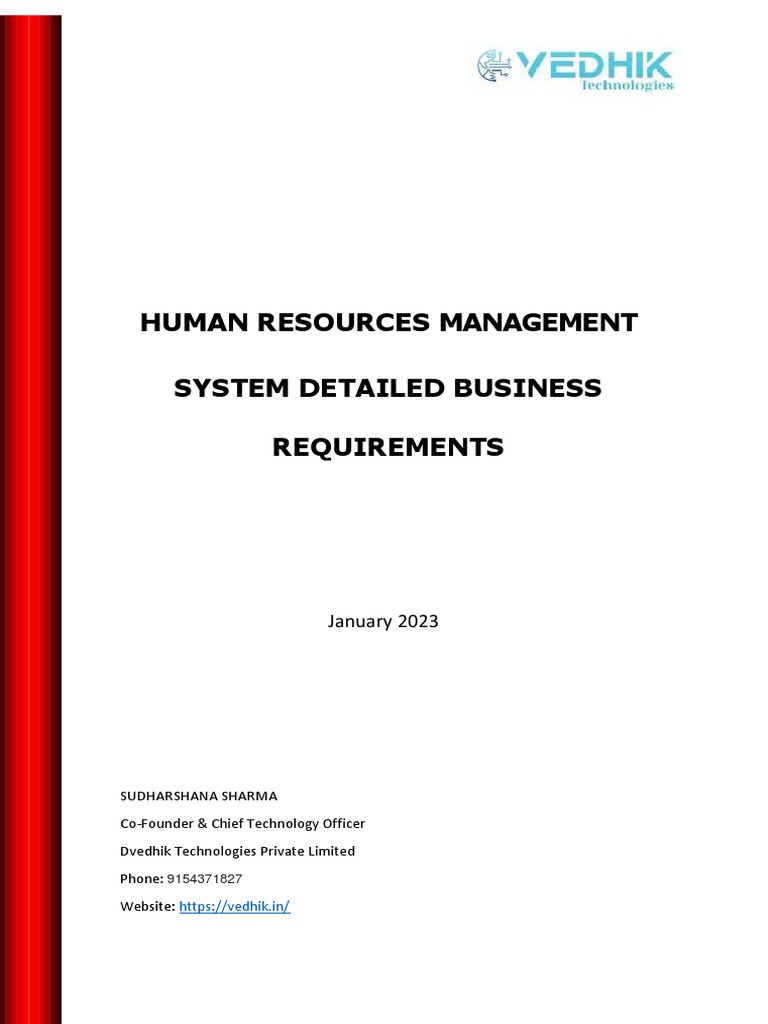 BRD (HRMS) | PDF | Human Resource Management | Payroll