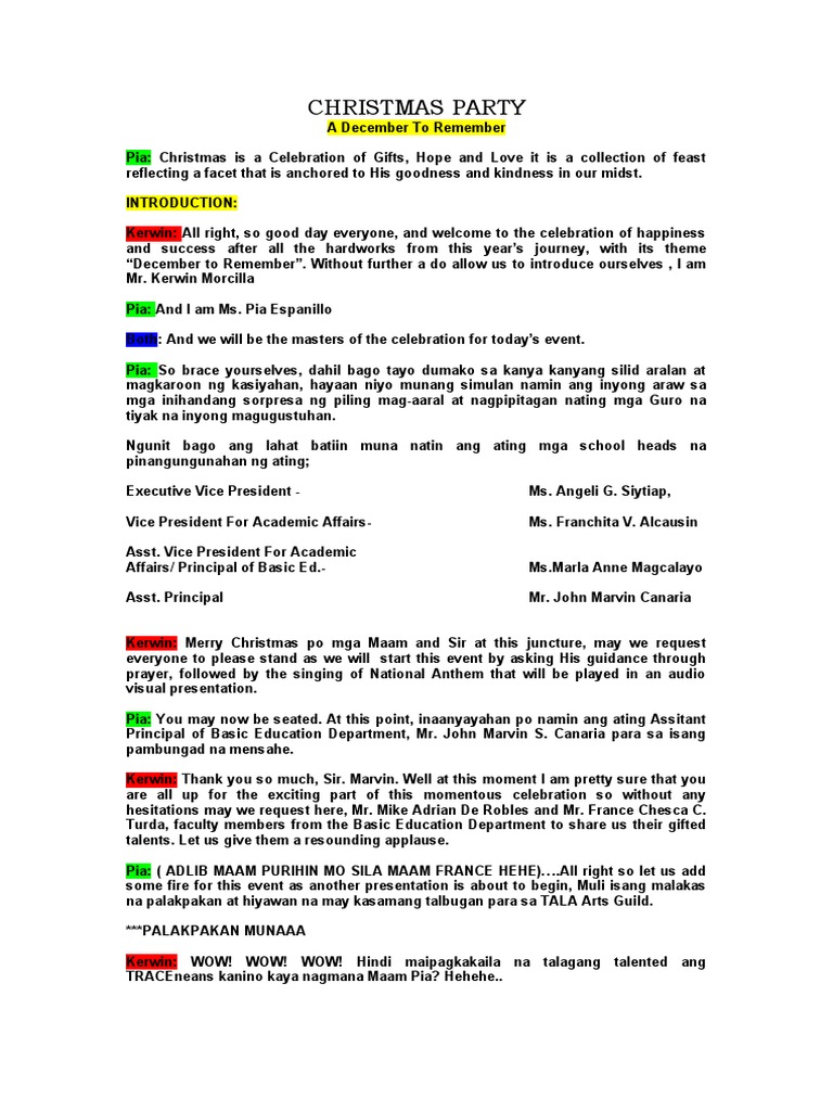Christmas Party | PDF