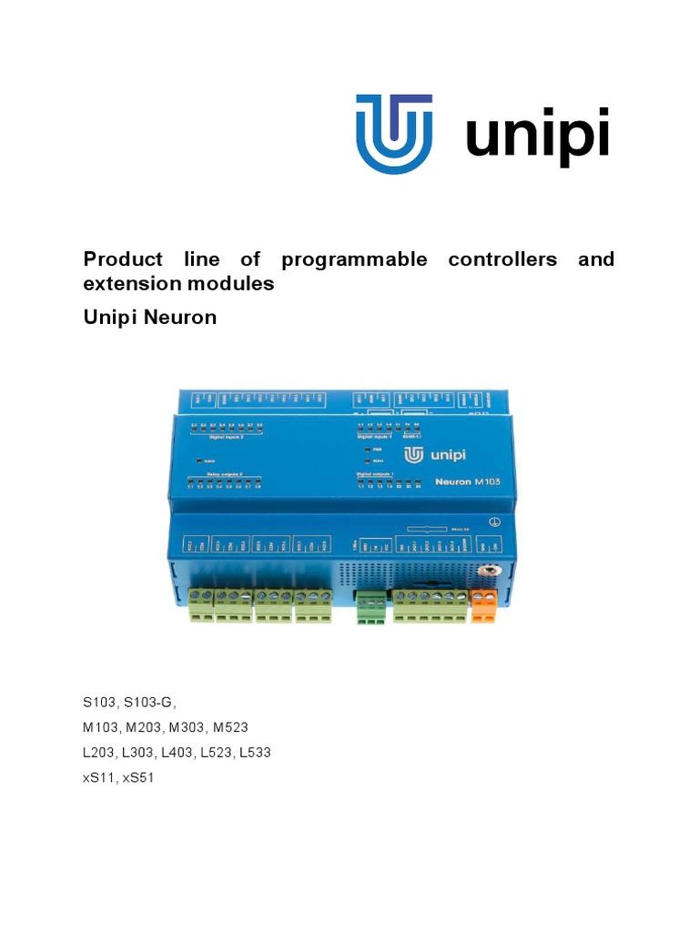 Unipi Neuron Manual en | PDF | Bit Rate | Power Supply