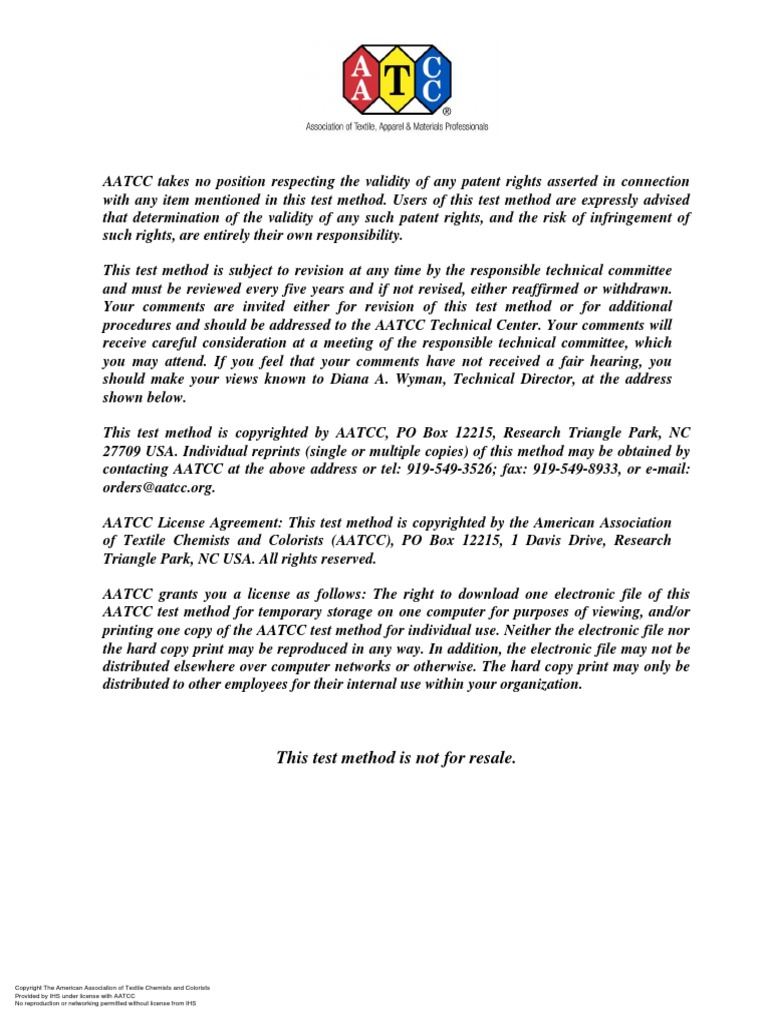 AATCC 81-2016 - PH in Textile | PDF