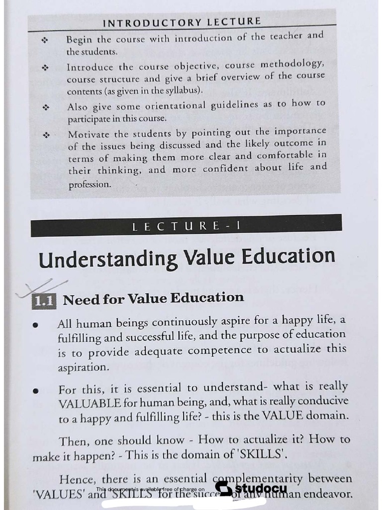 Notes of Human Values and Professional Ethics | PDF