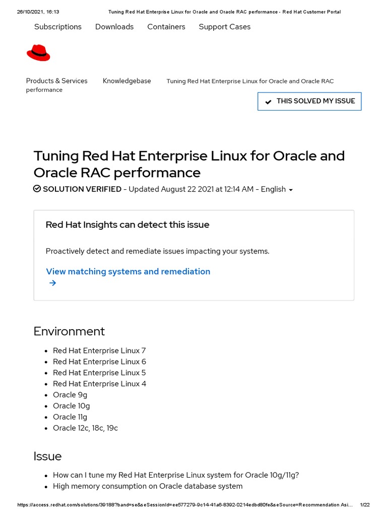 Huge Page Caculator Tuning Red Hat Enterprise Linux For Oracle and Oracle RAC Performance - Red ...