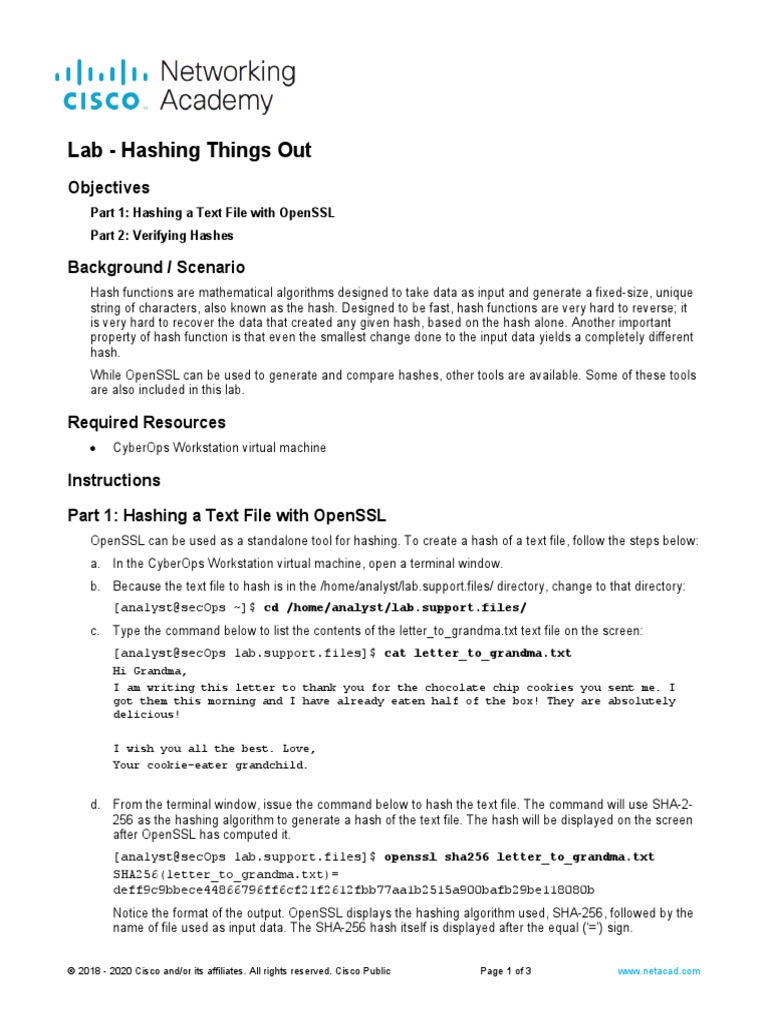 OpenSSL Hashing and Verification Lab | PDF | Cryptography | Algorithms