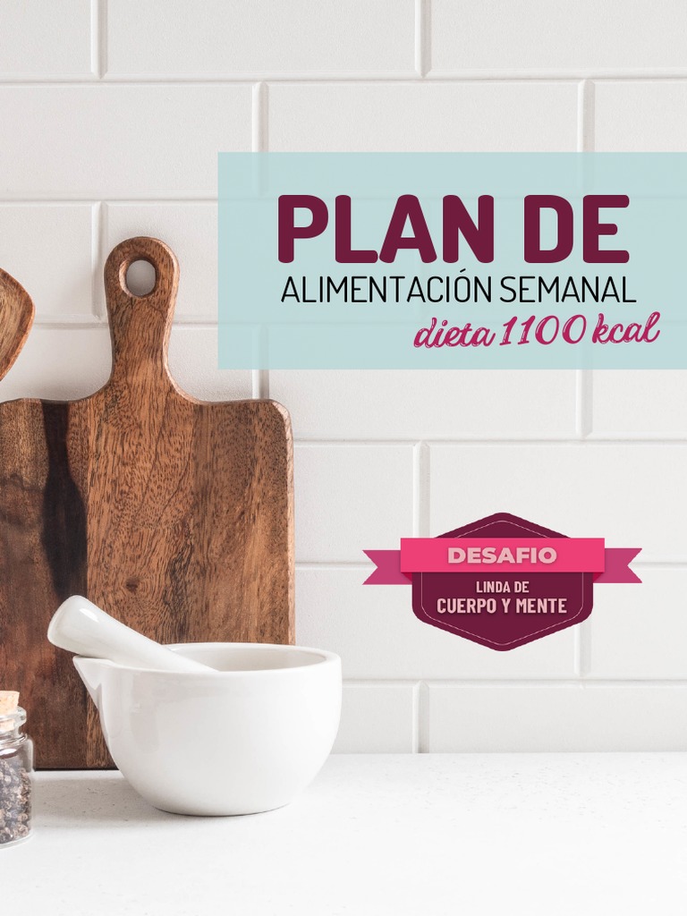Plan Semanal de Dieta 1100 Calorías | PDF | ensalada | Cocina