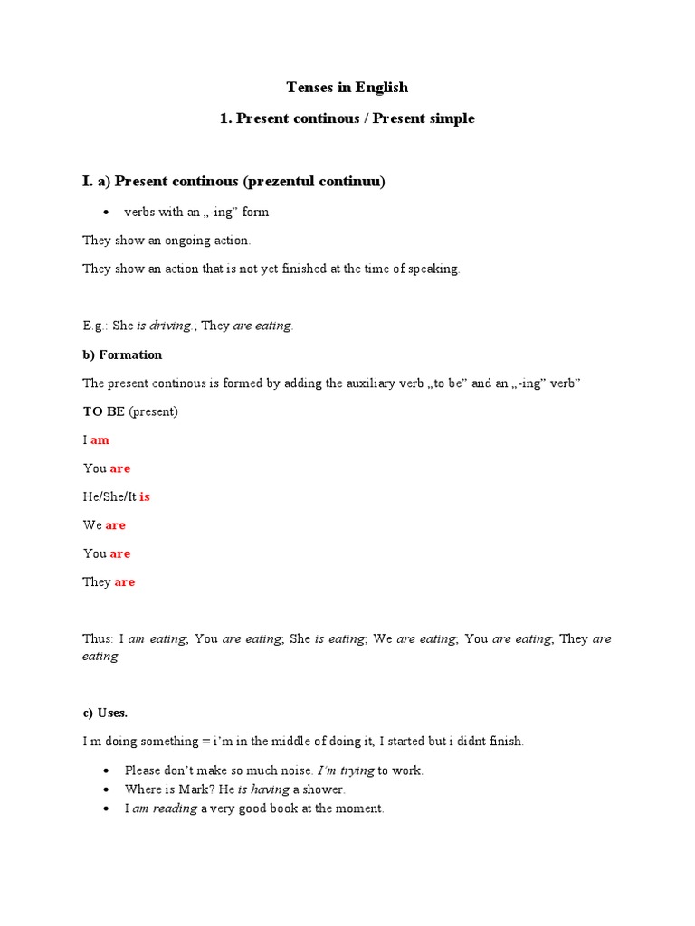Present Continous - Present Simple | PDF | Cost Of Living | Verb