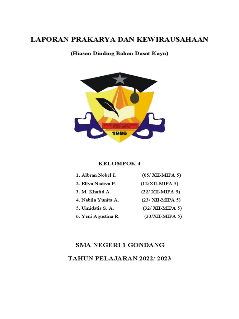 Laporan4 Pkwu Hiasan Dinding-Klmpk4 | PDF | Seni
