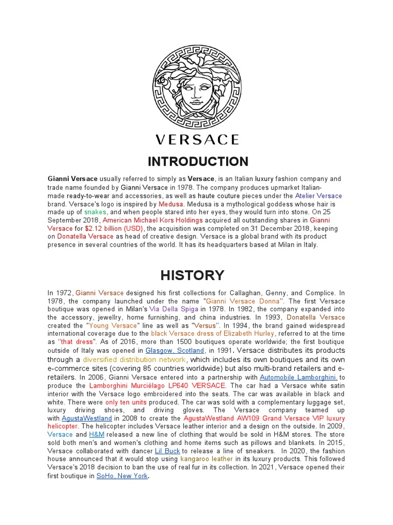 Versace | PDF | Marketing | Business