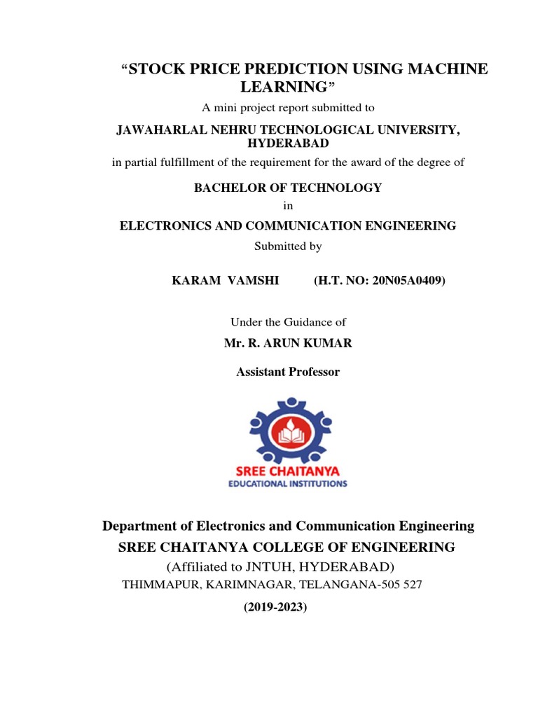 Binding Vamshi 1 | PDF | Stocks | Machine Learning