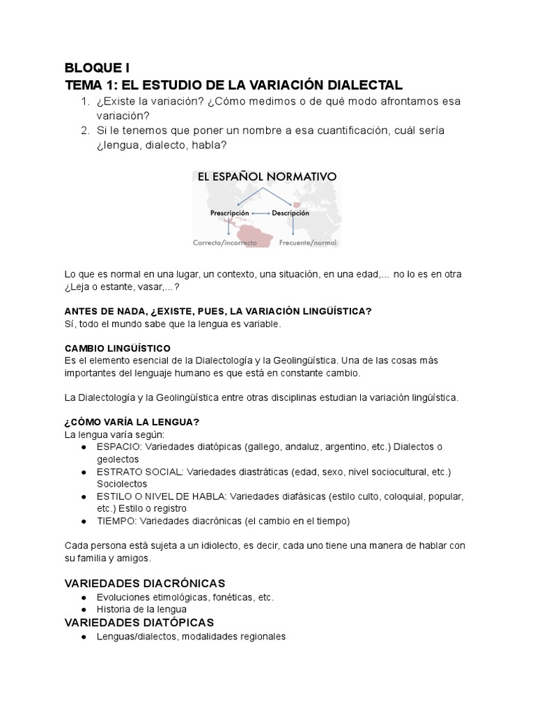 Variedades Del Español | PDF | Dialecto | latín