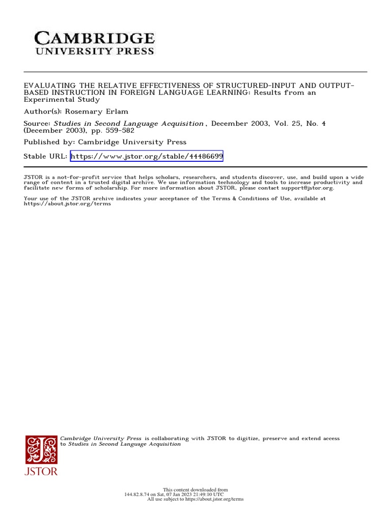 Evaluating The Relative Effectiveness of Structured-Input and Output ... Evaluating The Relative Effectiveness of Structured-Input and Output ...