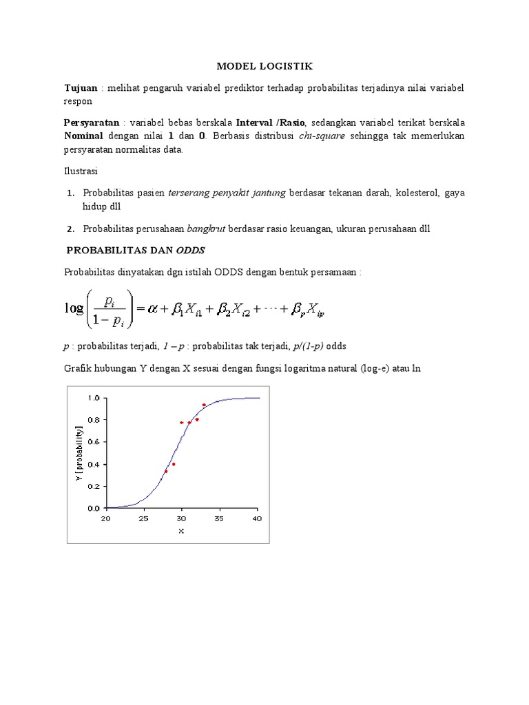 Pertemuan 6 Responsi ADK (MODEL LOGISTIK) | PDF
