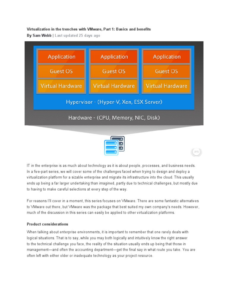 Virtualization in The Trenches With VMware | PDF | Virtual Machine | Computer Network
