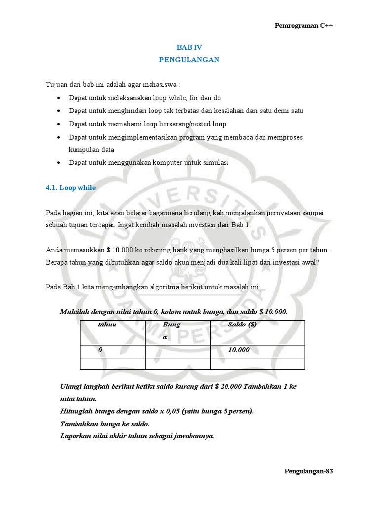 BAB 4 - Loop-Rev | PDF