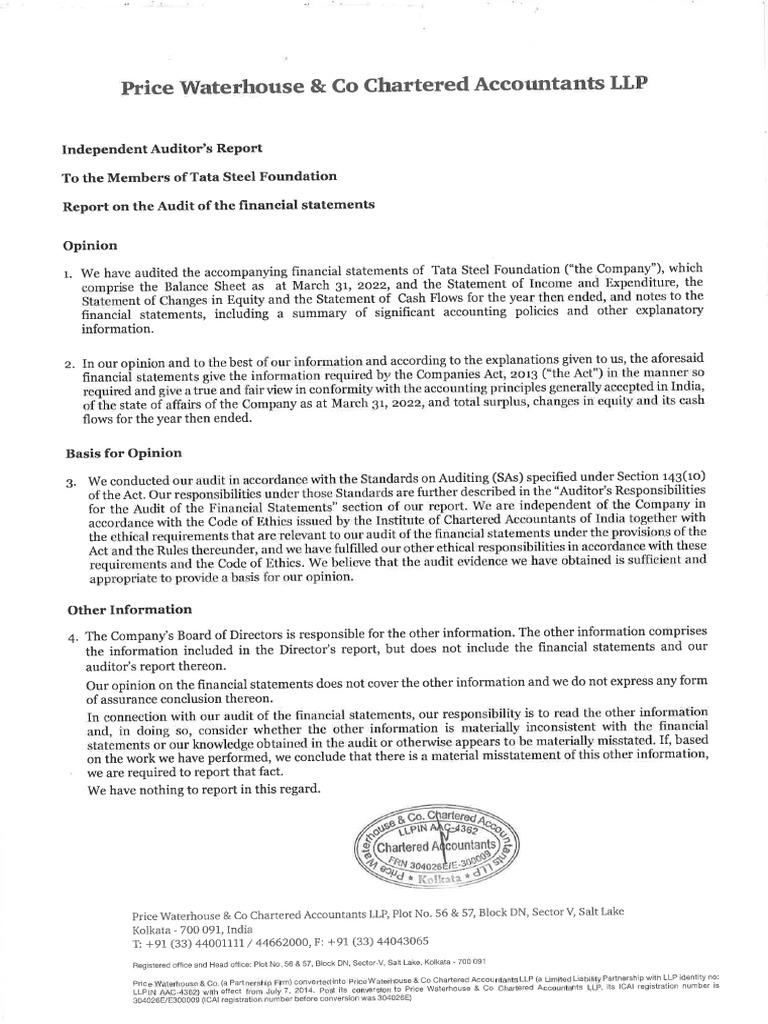 Tata Steel Foundation | PDF