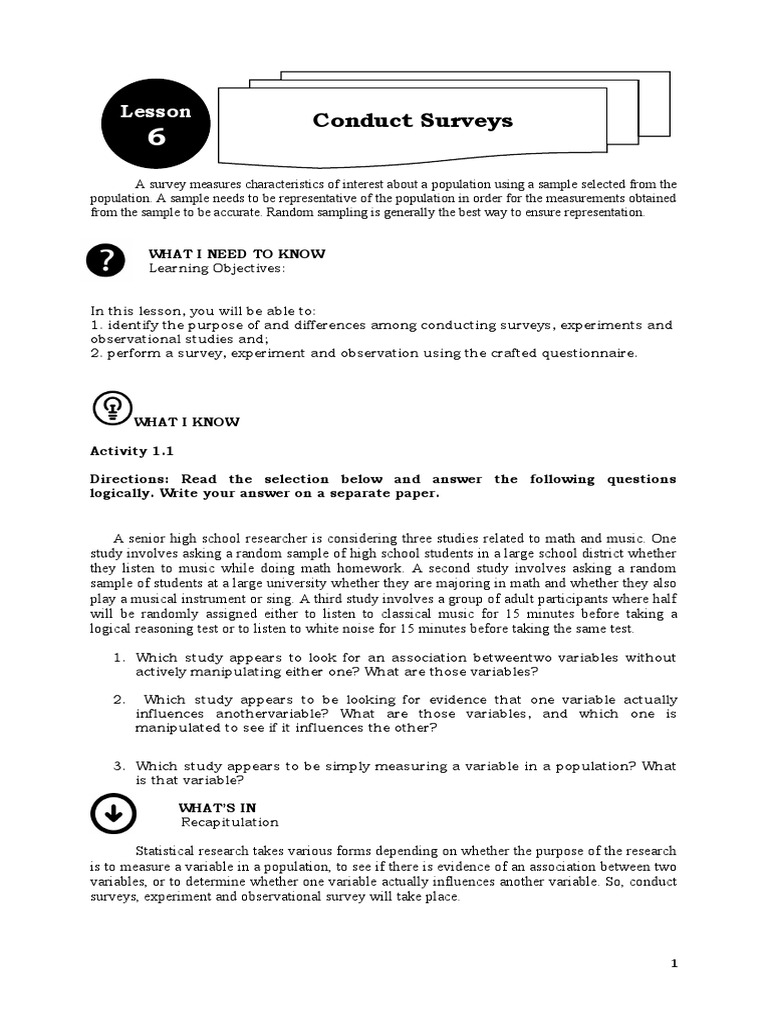 Shs Eapp q2 Module Week6 | PDF | Experiment | Survey Methodology