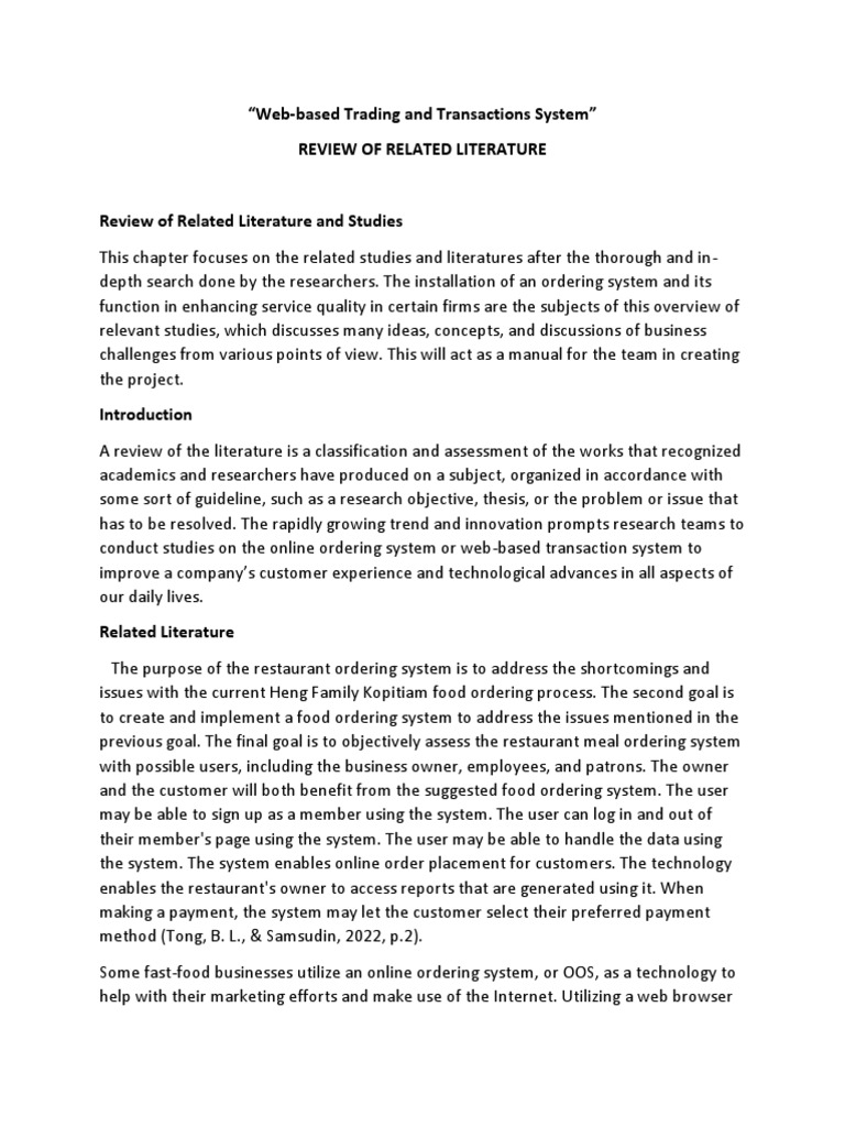REVIEW OF RELATED LITERATURE (Final) | PDF | Use Case | Innovation