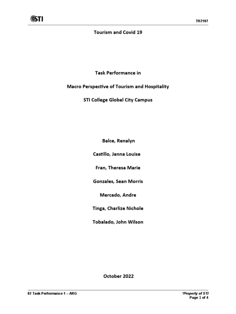 02 Task Performance 1 - ARG | PDF