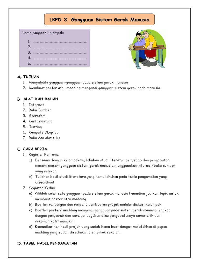 LKPD 3 Gangguan Pada Sistem Gerak | PDF