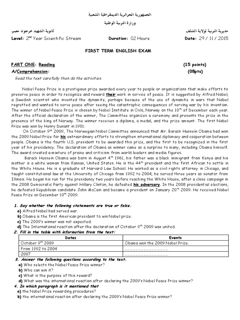 Make Peace (Tests & Exams) | PDF | Martin Luther King Jr.