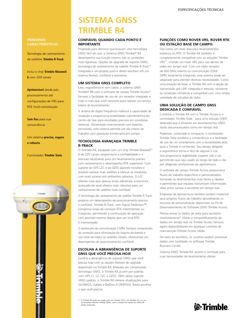 Trimble GNSS R4 Modelo 3 | Download grátis PDF | Rede de computadores | Sistema de ...