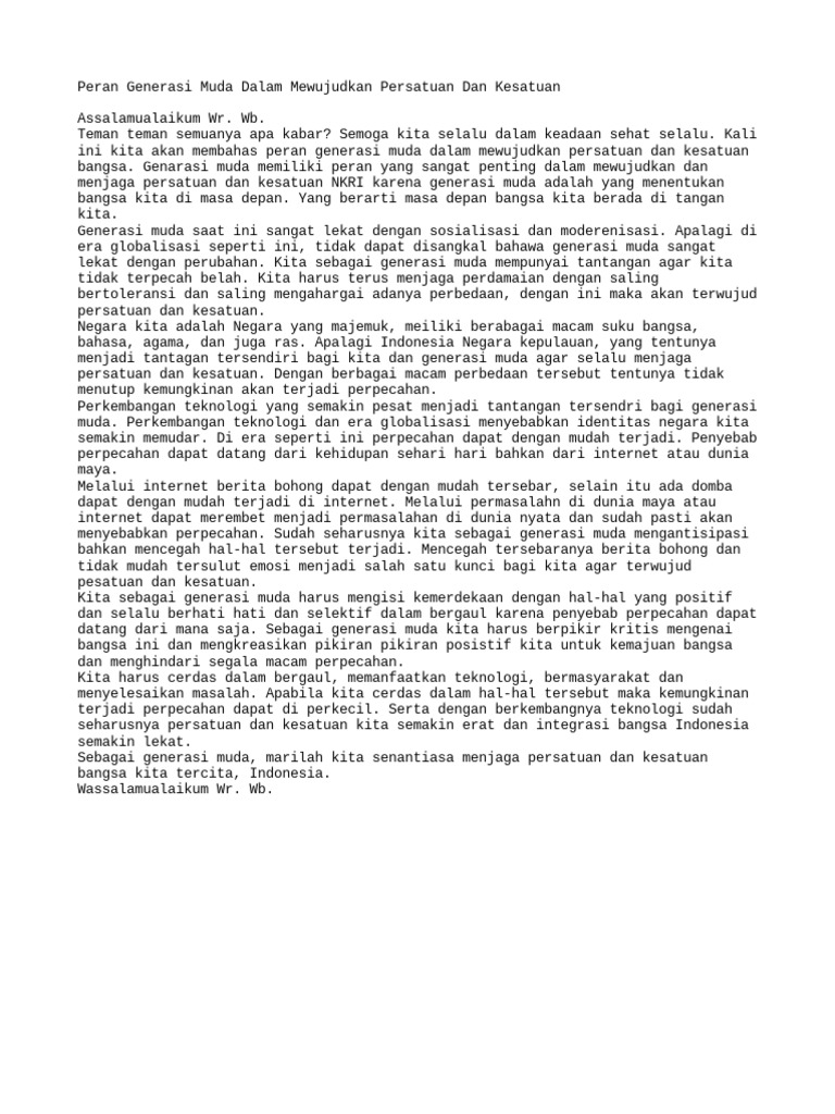 Teks Orasi Vina | PDF | Politik