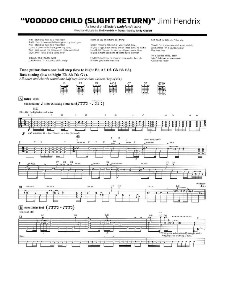 Jimi Hendrix - Voodoo Child | PDF