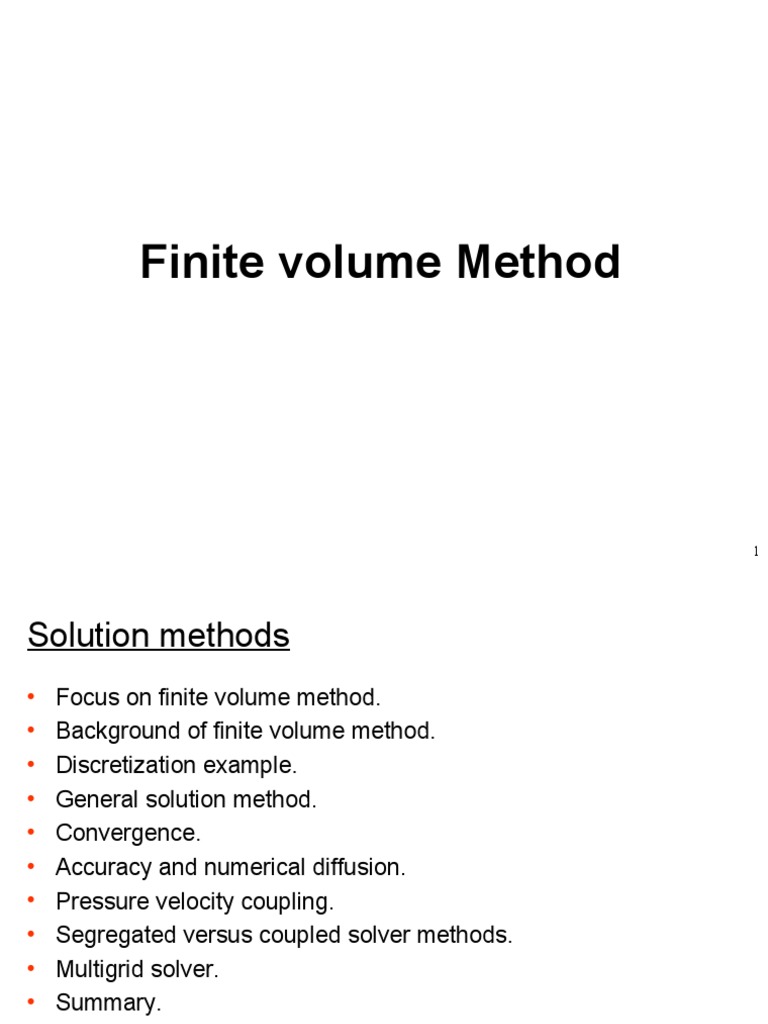 FVM PPT - 1204209831690 - CFD - FVM | PDF | Fluid Dynamics | Equations