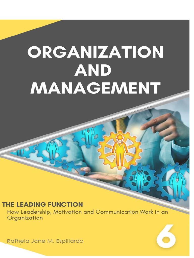 Q2L6 ORGMAN Learning Packet | PDF | Motivational | Motivation