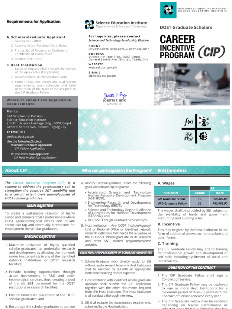 DOST Career Incentive Program | PDF
