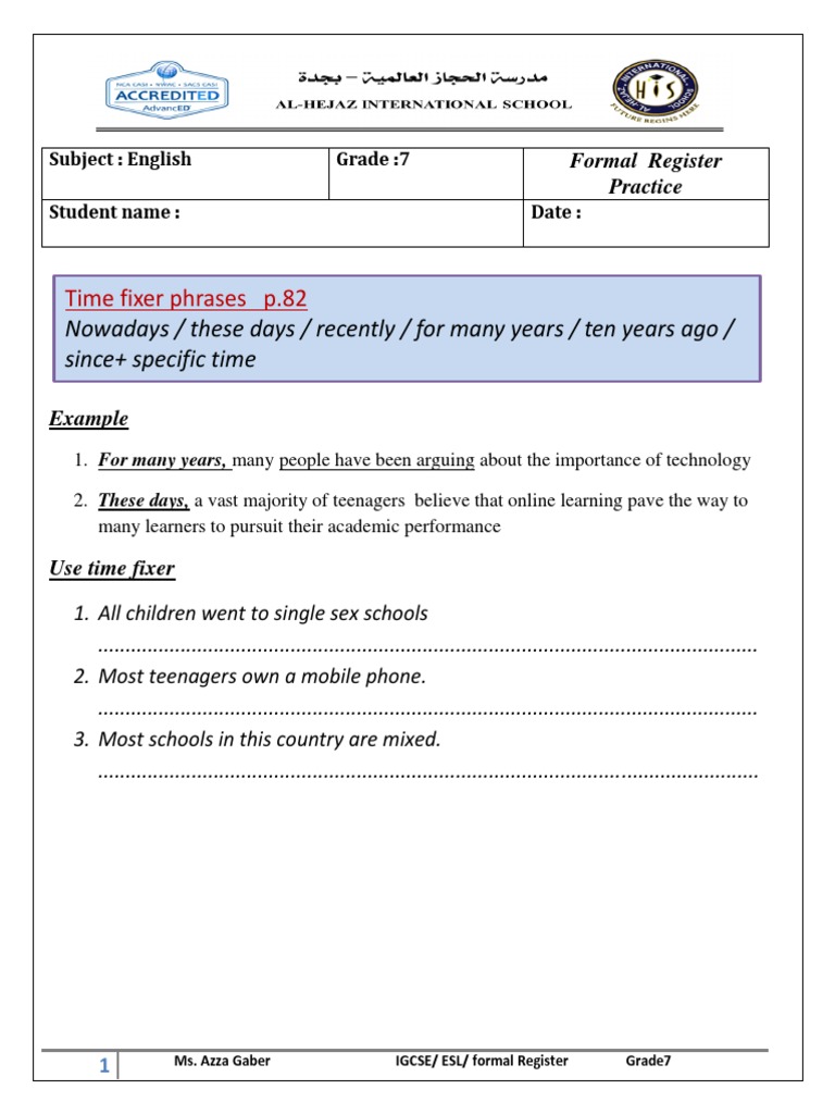 Tools of Formal Writing - Practice Sheet | PDF | Learning | Sports